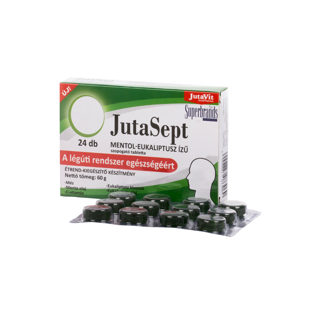 JutaSept Mentol și Eucalipt, 24 comprimate JutaVit